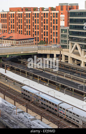 October 2, 2014: Washington, DC - Trains pulled into Union Station ...