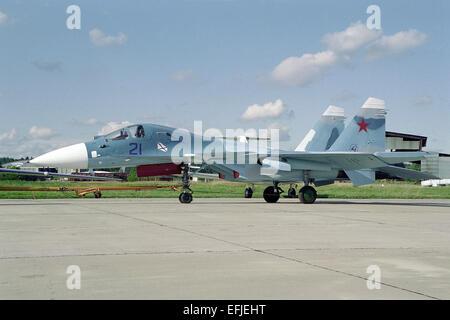 Carrier-based combat trainer aircraft Sukhoi Su-27KUB Stock Photo - Alamy