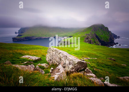 The cliffs of Conachair, Hirta, St Kilda, Outer Hebrides, Scotland, UK ...