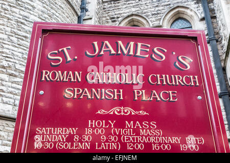 Exterior of St James's Roman Catholic Church, Spanish Place, Marylebone ...