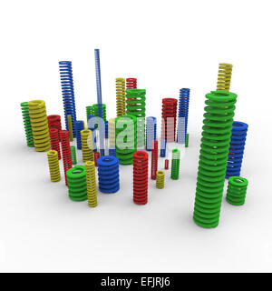 die compression springs with different colors and sizes to iso10243 on ...