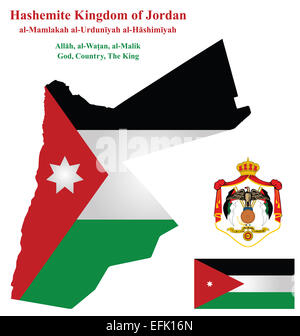 Coat of arms of the Hashemite Kingdom Jordan Stock Photo - Alamy