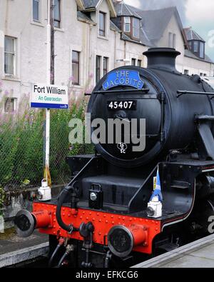 45407 steam Engine uk Stock Photo - Alamy