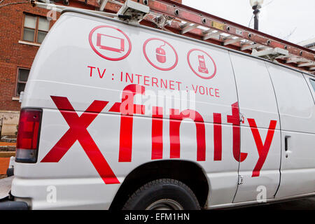 Comcast Xfinity utility work van - USA Stock Photo - Alamy
