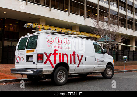 Comcast Xfinity utility work van - USA Stock Photo - Alamy