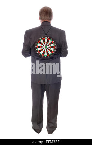 Businessman with Target on Back Stock Photo - Alamy