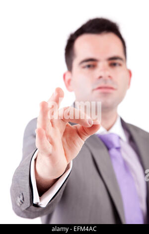Business man signaling ok - focus on finger Stock Photo - Alamy