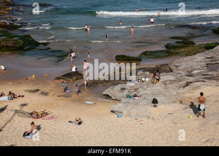 An aerial view of Maroubra Beach and the City of Sydney, Australia ...
