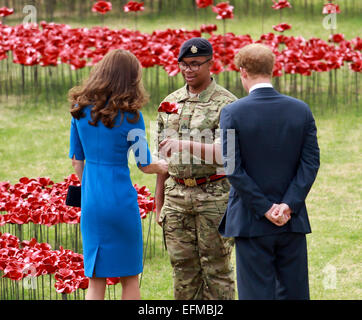 Princes William and Harry, accompanied by Catherine Duchess of ...
