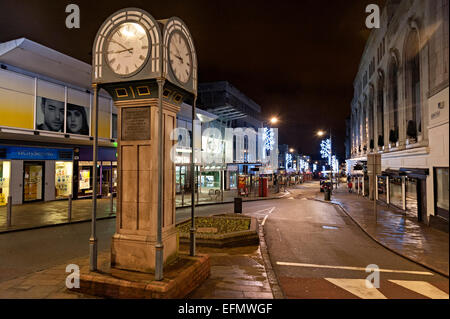 Wolverhampton city centre at night time Stock Photo - Alamy