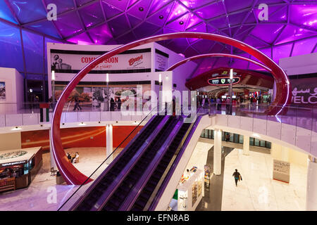 Ferrari World Theme Park entrance hall interior Stock Photo - Alamy