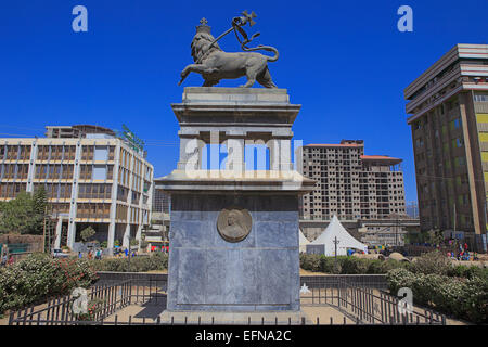 Statue of the Lion of Judah, Addis Abeba, Ethiopia Stock Photo - Alamy