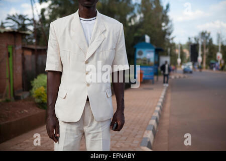 Man wearing short sleeve suit, Kigali, Rwanda Stock Photo - Alamy
