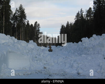 Spring plowing at Craig Pass in Yellowstone National Park, captured by ...