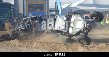 Feb 6,2015. Johnson Valley CA. Race fans watch off road racers make ...