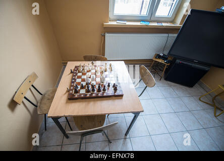 common room in Bialoleka Prison and Correctional Facility in Warsaw ...