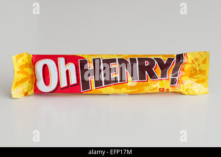 Oh Henry! a chocolate candy bar containing peanuts, caramel, and fudge ...