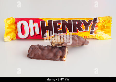 A Oh Henry! candy bar. Canadian packaging shown Stock Photo - Alamy