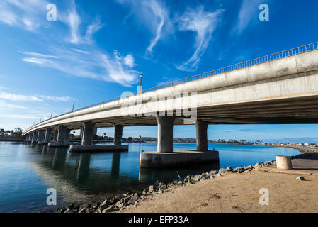West Mission Bay Drive Bridge at Mission Bay Park. San Diego ...