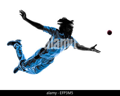 pitcher Cricket player in silhouette shadow on white background Stock ...