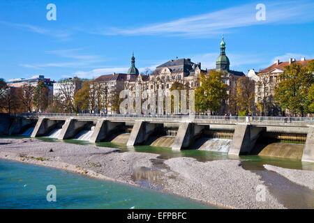View of the Isar River. Munich, Germany Stock Photo - Alamy