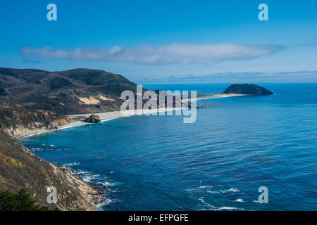 Sandy beaches near Point Sur State park, Big Sur, California, USA Stock ...
