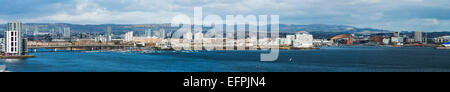 Panorama of Cardiff bay in Wales, UK Stock Photo - Alamy