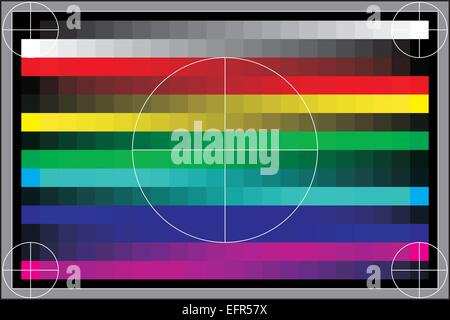 Print Test CMYK Calibration Illustration with Color Test for Cyan ...