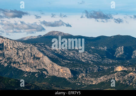 Italy, Sardinia, Barbagia, Gennargentu mountains, Aritzo, local view ...