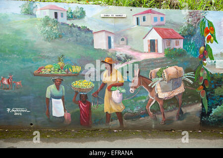 Roadside Murals Tortola, British Virgin Islands, Caribbean Stock Photo ...