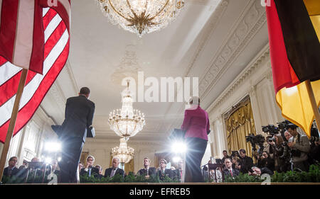 U.S. President Barack Obama and Angela Merkel, chancellor of Germany ...