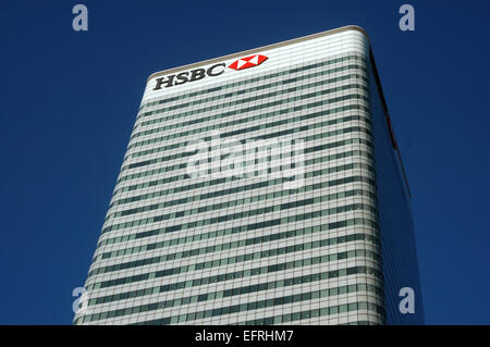 London, UK, 9 February 2015, HSBC head office in Canary Wharf Stock ...