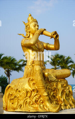 Thailand: Sunthorn Phu statue with Phra Apaimanee in the foreground ...