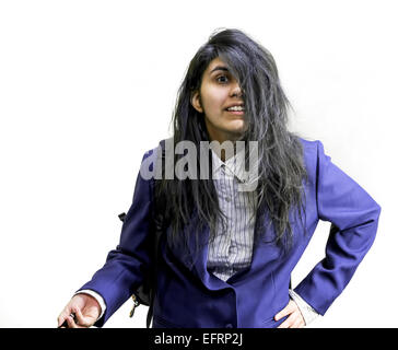 An Impatient Teenage Girl Student Stock Photo - Alamy