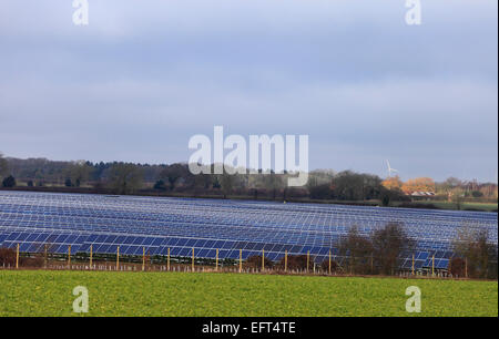 Solar panels at West Raynham Solar Farm in Norfolk, England, UK Stock ...