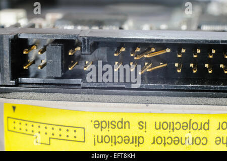 Connector pins on the IDE port of a hard drive are bent and no longer ...