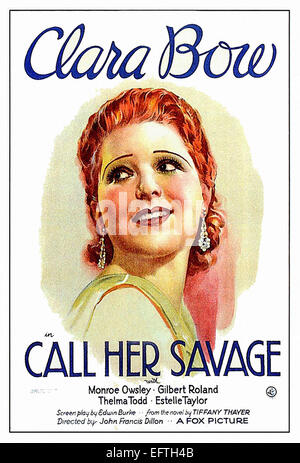 Call Her Savage Clara Bow Movie Poster Stock Photo Alamy