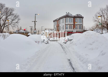 Boston, MA, US. 10th February, 2015. Aftermath of Snow storm Marcus ...