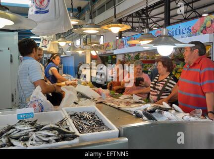 Gibraltar indoor market UK Overseas Territory Stock Photo - Alamy