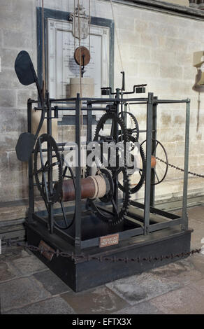Salisbury cathedral clock; A medieval mechanical clock dating from 1386 ...