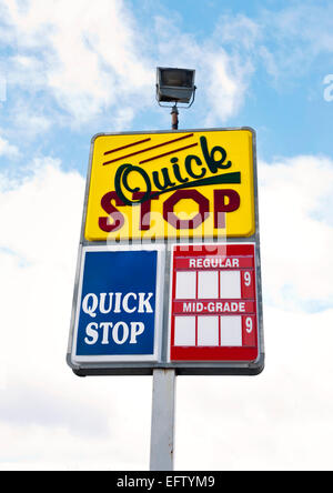 Quick stop petrol station in Melbourne Australia Stock Photo - Alamy