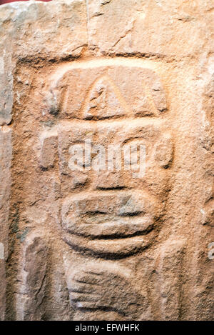 Stone face in Peru Stock Photo - Alamy