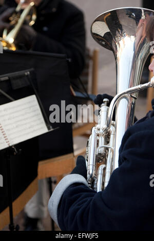 Musician Playing Euphonium Stock Photo - Alamy