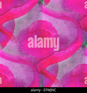 seamless hand-painted watercolor pink hearts pattern on pink background ...