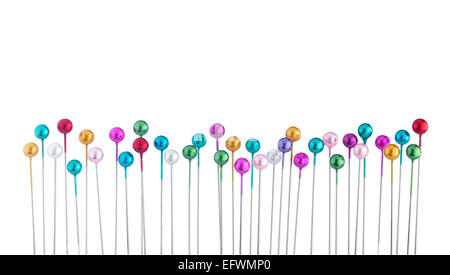 sewing push pins isolated on white background. with clipping path Stock ...