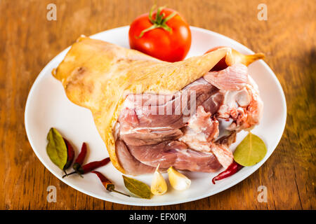 Pork shank with spices Stock Photo - Alamy