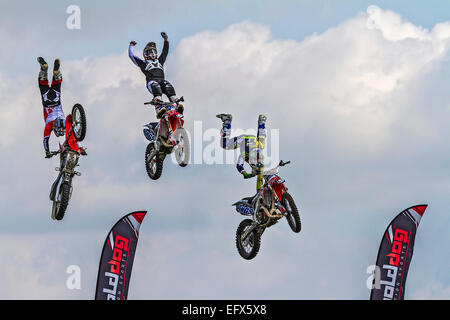 Motorbike Display Team In action Berkshire UK Stock Photo - Alamy