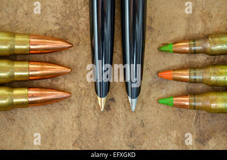Symbolic expression of preference for peace and not war Stock Photo - Alamy