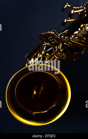 closeup of black saxophone , focus on center Stock Photo - Alamy