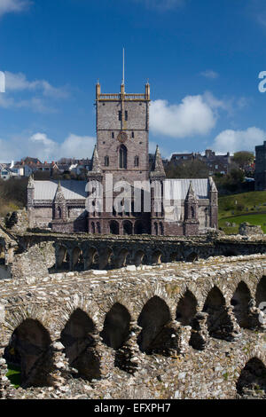 Cathedral St Davids Tyddewi Pembrokeshire Coast National Park Stock ...